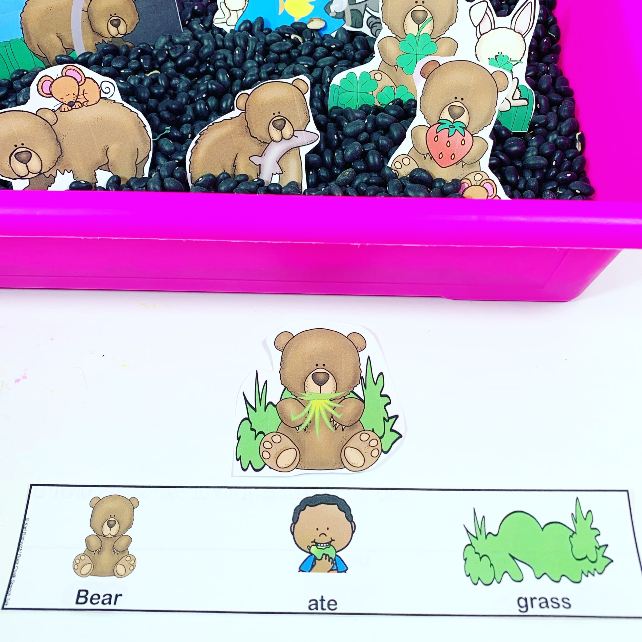 “Bear Wants More” activities for Speech Therapy