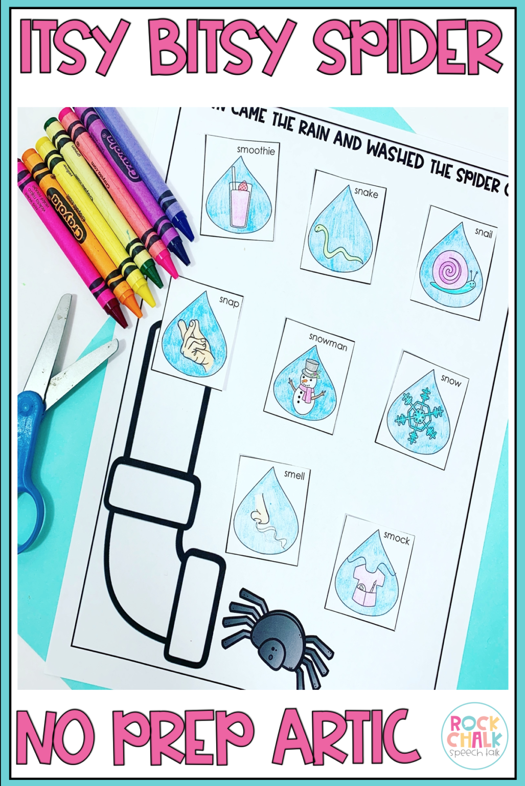 Itsy Bitsy Spider Speech Therapy Activities for a Weather Theme