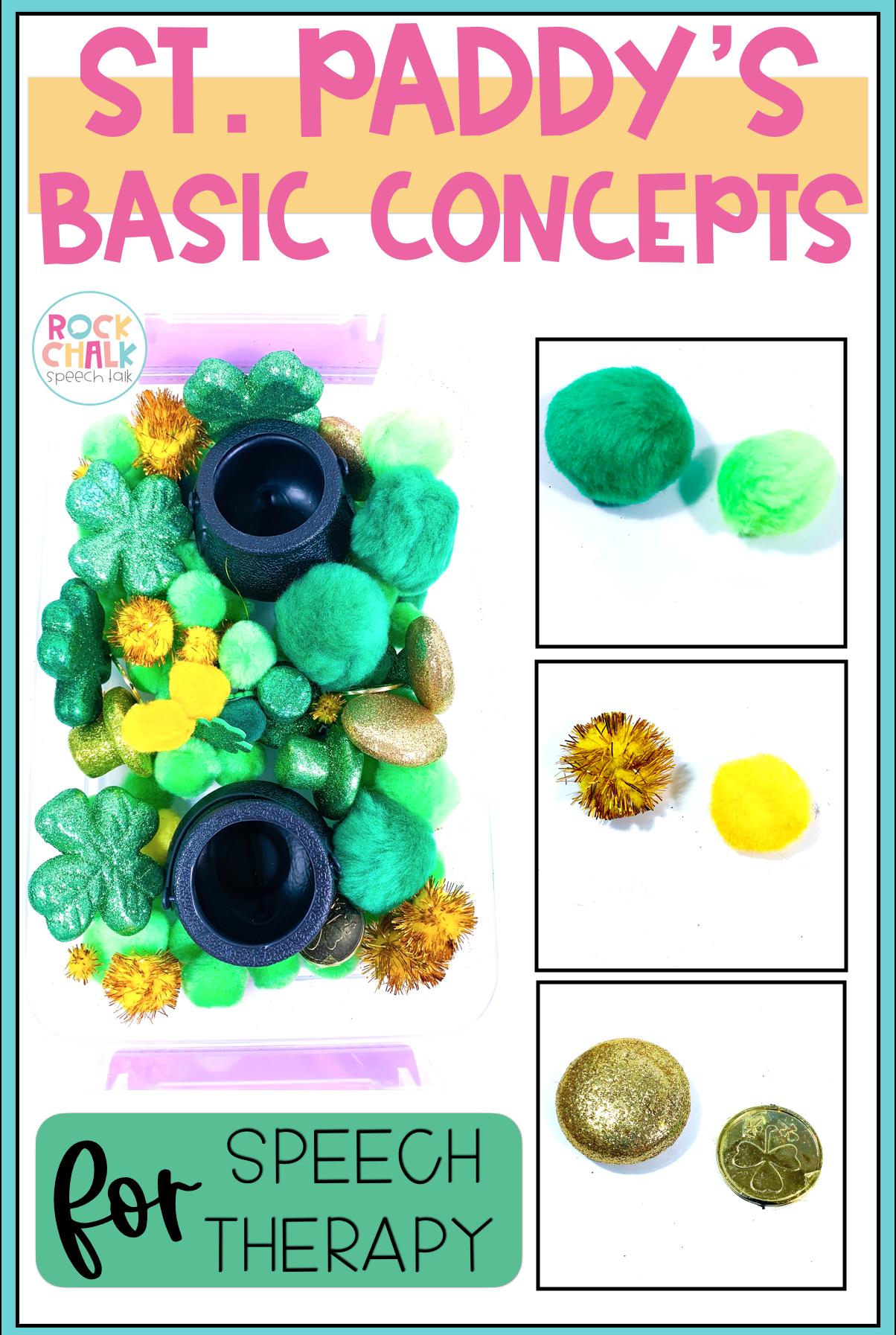 St. Patrick’s Day Sensory Bin for Preschool Speech Therapy