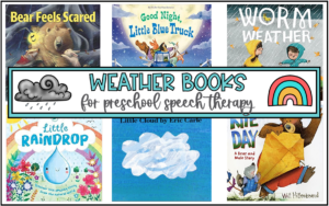 Weather Theme Books for Speech Therapy