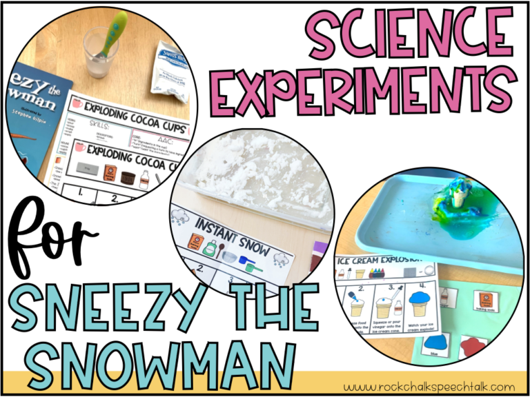 Simple Science Experiments for Preschoolers Reading Sneezy the Snowman