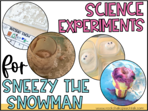 Simple Science Experiments for Preschoolers Reading Sneezy the Snowman