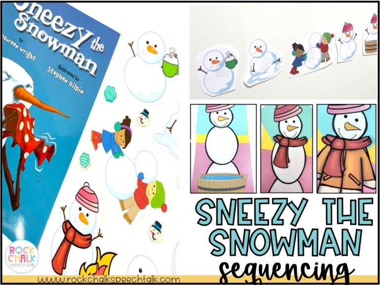 Sneezy the Snowman Activities for Speech Therapy