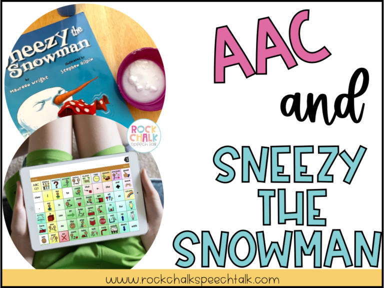 Sneezy the Snowman Activities for Speech Therapy